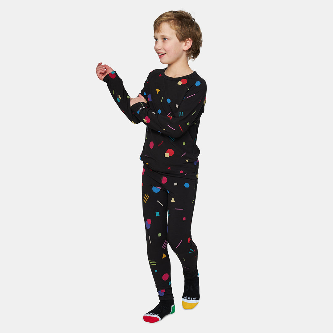 Kids Merino Confetti Midweight Base Layer Raglan – Le Bent AU